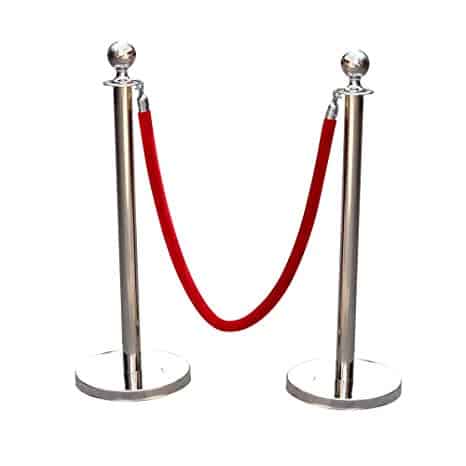 Location Pack Potelets Chromés et Cordon rouge - Pic-Event