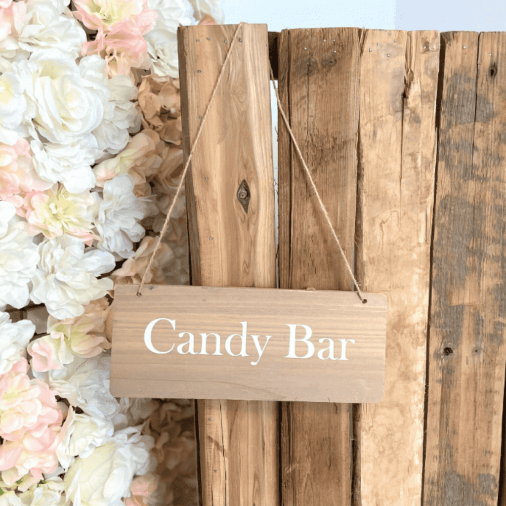 Location Panneau Candy Bar – en bois
